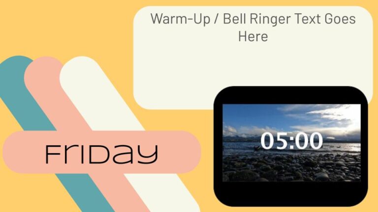 Free Bellringer Slides with Timers - Timers for Teachers